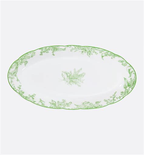 렐리시 접시 Lily Of The Valley 그린 Dior