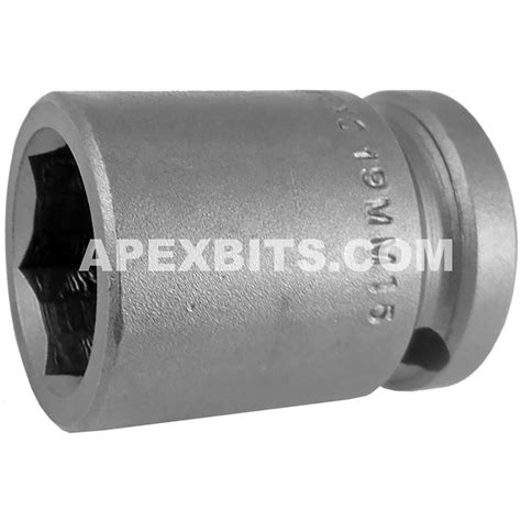 10mm15 Apex 10mm 6 Point Metric Standard Impact Socket 12 Square Drive