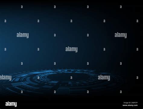 Abstract Blue Digital Template Design Overlapping With Geometric Symmetry Style Overlapping