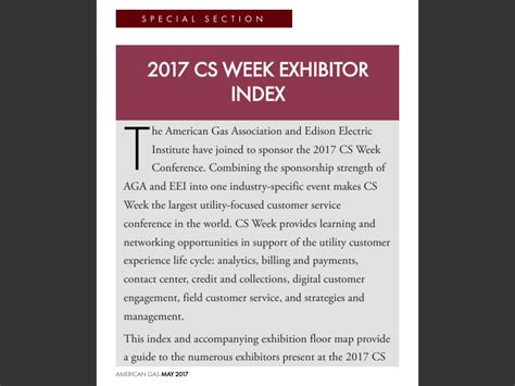 American Gas May 20172017 Cs Week Exhibitor Index