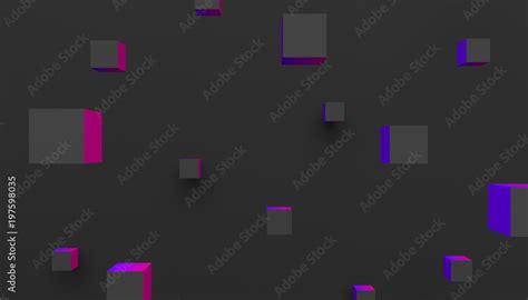 Abstract 3d Rendering Of Geometric Shapes Modern Colorful Background