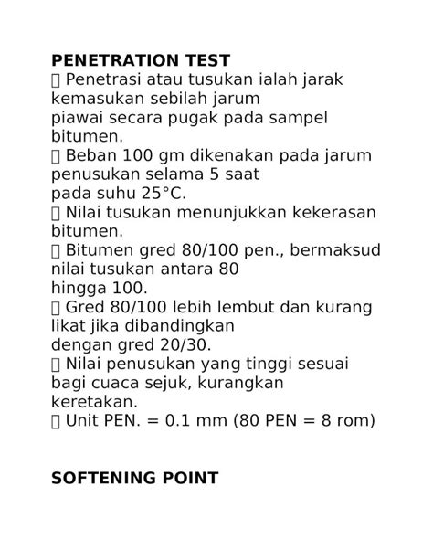 DOCX Test Of Bitumen DOKUMEN TIPS
