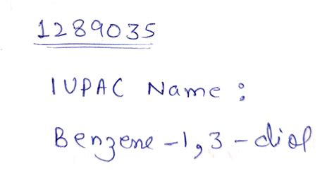 What Is Iupac Name Of Resorcinol