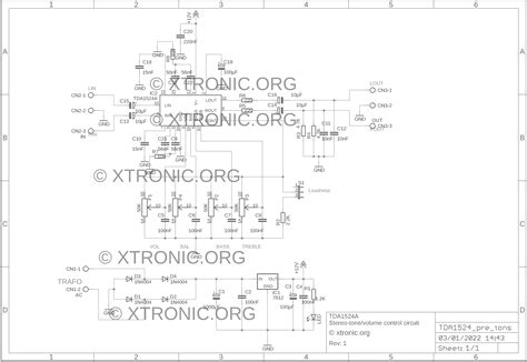 Tda1524a Tda1524 Tone Control Circuit Diagram Xtronic