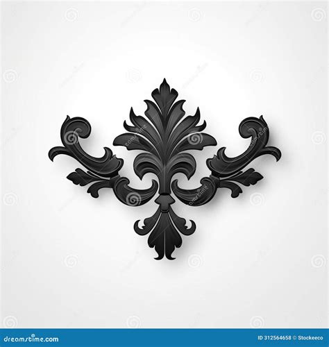 Luxury Black Decorative Element On White Background Stock Illustration