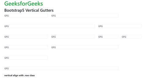 Bootstrap 5 Vertical Gutters Geeksforgeeks