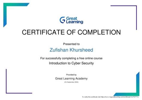 Zufishan Khursheed On Linkedin Greatlearning Cybersecurity