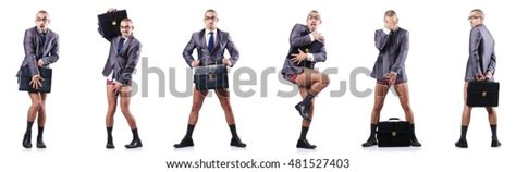 Composite Photo Naked Businessman On White Stock Photo Edit Now 481527403