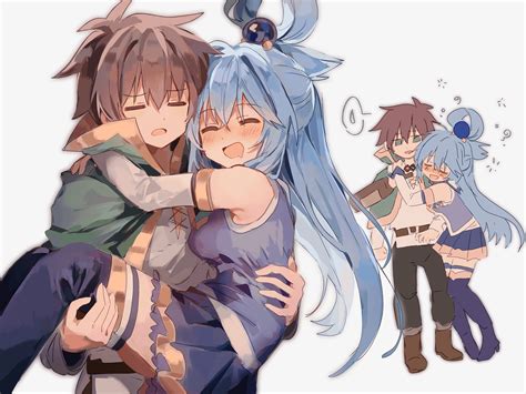 Kazuma Carrying A Drunk Aqua Rkonosuba