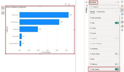 Show Percentage In A Power Bi Bar Chart Data Label
