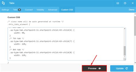 How To Modify The Width For Shortpoint Tabs Design Element Shortpoint