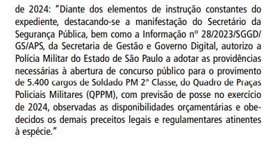 Concurso PM SP governador anuncia novas 5 600 vagas Direção Concursos