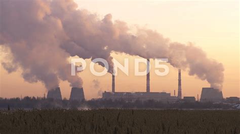 Burning Coal Power Plant