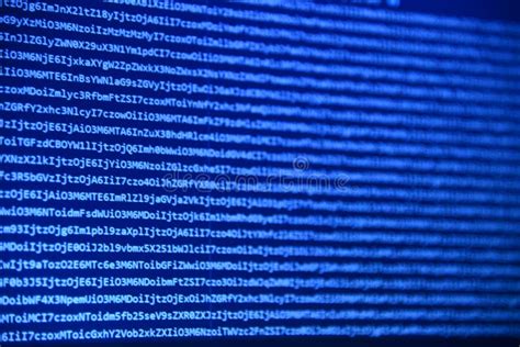 Screen With Software Developer Code Stock Photo Image Of Abstract Information