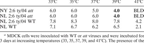 Replication Of Recombinant Viruses At Different Temperatures A Virus Download Table