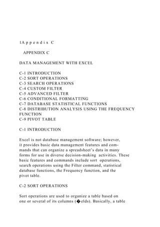 1A P P E N D I X C APPENDIX CDATA MANAGEMENT WITH E Docx