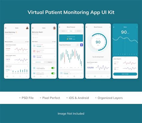 Premium Psd Virtual Patient Monitoring App Ui Kit