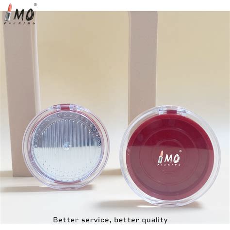 Round Empty Custom Portable Makeup Case Cosmetic Loose Powder Case