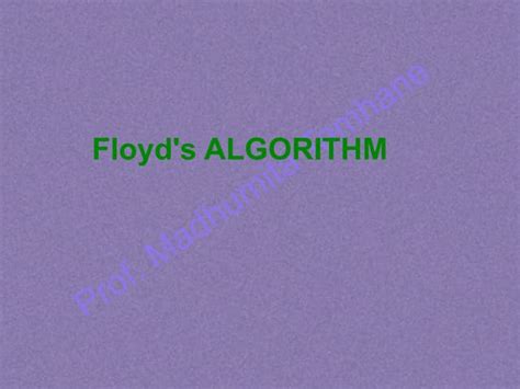 Flyods Algorithm For Finding Shortest Path Pdf