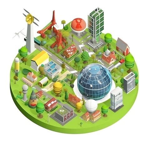 Futuristic Green Town Low Impact Living Sustainable Architecture