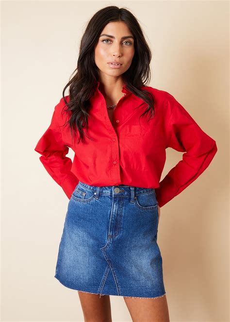 Threadbare Blue Rochelle Raw Hem Denim Mini Skirt Matalan