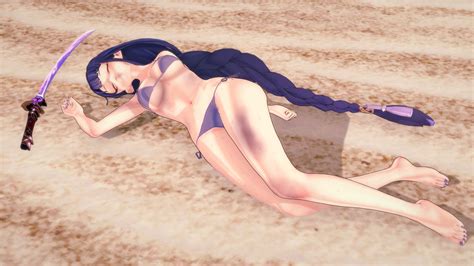Zz On Twitter Raiden Shogun Unconscious On The Beach Ryona Raidenshogun
