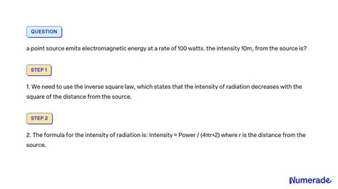 Solved A Point Source Emits Electromagnetic Energy At A Rate Of