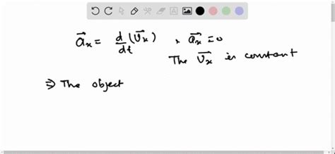 SOLVED If The Acceleration Of An Object Is Zero And Its Velocity Is Nonzero What Can You Say