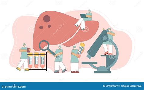 Cirrhosis Vector Illustration Labeled Medical Diagram With Illness