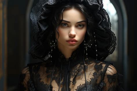 Premium Ai Image Mystery Girl Hidden Under The Veil Cassock Mask
