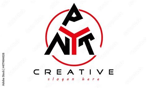 Triangle Badge With Circle Npt Letter Logo Design Vector Business Logo
