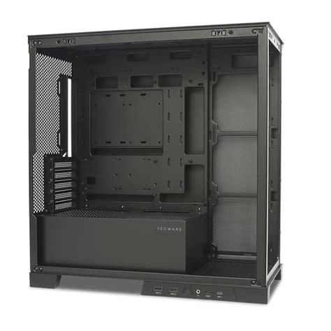 Tecware Vx90m Matx Dual Tempered Glass Panoramic Pc Case Black