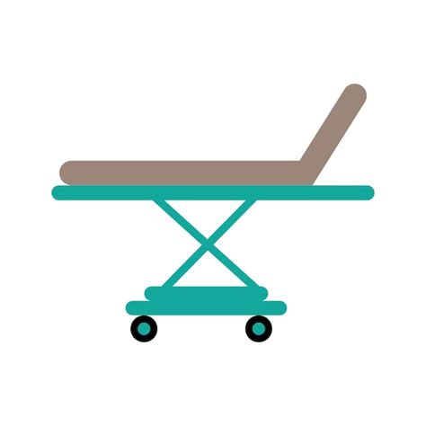Ic Ne Du Lit Du Patient Vecteur Premium