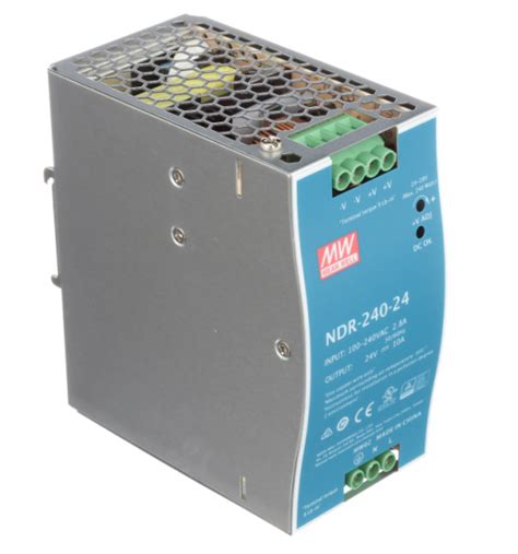 Блок питания NDR-240-24 240W 24V 10A IP20 на DIN-рейку - САМСНАБ Ваш ...
