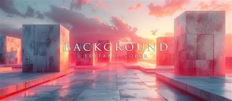3d Scene Rendering With Geometric Cube Shapes Premium Ai Generated Psd