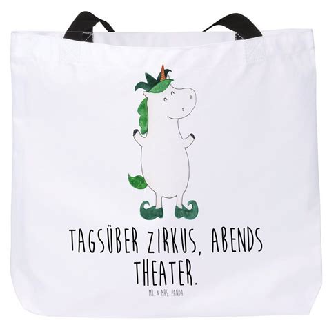 Mr And Mrs Panda Shopper Einhorn Joker Weiß Geschenk Schulbeutel