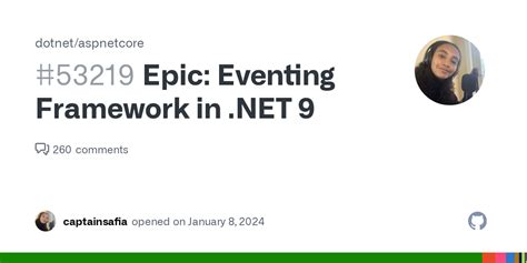 Epic Eventing Framework In NET 9 Issue 53219 Dotnet Aspnetcore