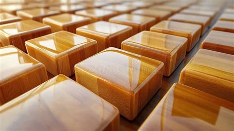 Polished Wooden Blocks In A Grid Pattern Stock Illustration Illustration Of Symmetry