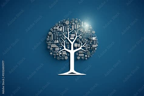 Detailed Schematic Representation Of A Tree Structure For Educational And Reference Purposes