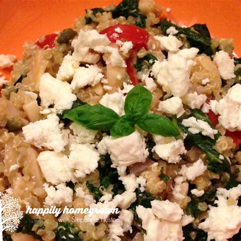 Mediterranean Kale And Quinoa Salad Happily Homegrown