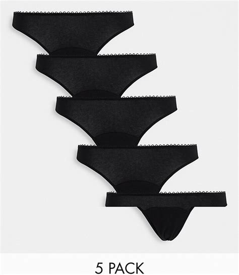 Dorina Sirus 5 Pack Of Period Briefs And Thong In Black Shopstyle Panties