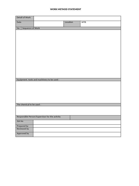 Work Method Statement Pdf