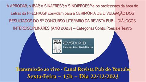 Cerim Nia De Divulga O Dos Vencedores Do Concurso Liter Rio Da Pub