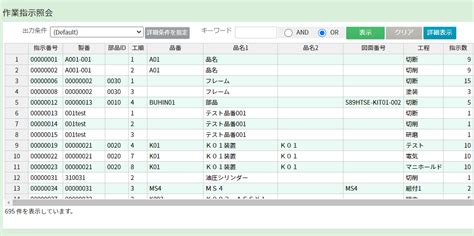 作業指示照会 オセロコネクト マニュアル