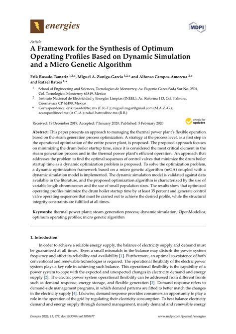 Pdf A Framework For The Synthesis Of Optimum Operating Profiles Based On Dynamic Simulation