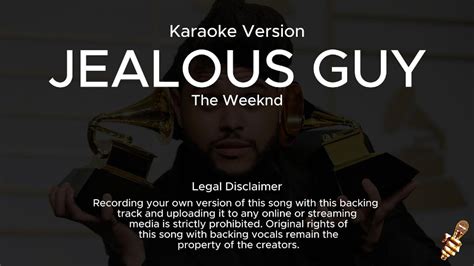 The Weeknd Jealous Guy Karaoke Version Youtube