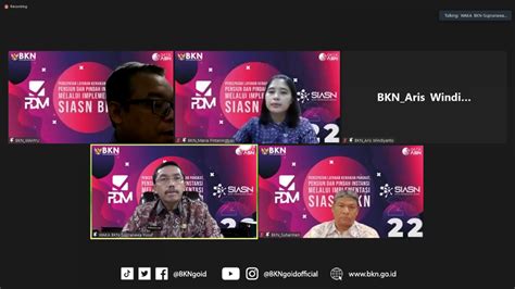 BKN Koordinasikan Progres Penerapan SIASN Di Lingkup Instansi Pusat