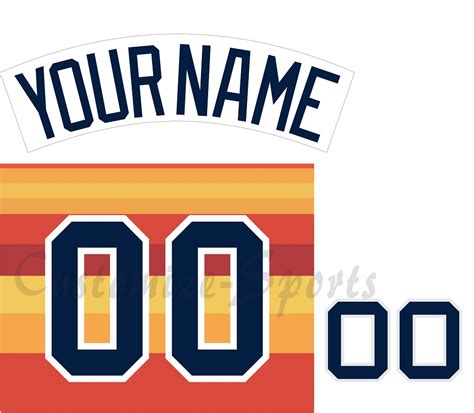 Baseball Houston Astros Customized Number Kit For 2012 Throwback Jersey