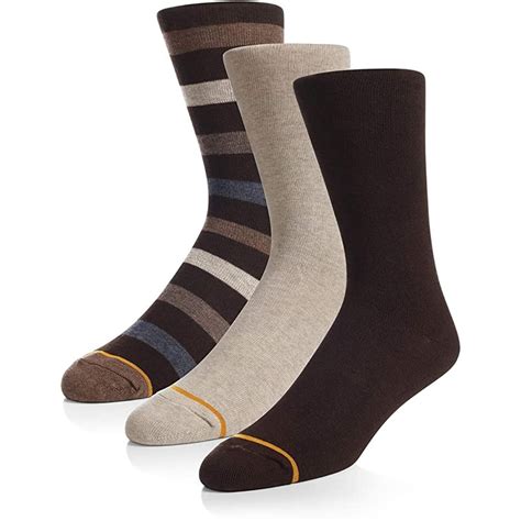 6 Pairs Gold Toe Mens Assorted Casual Crew Socks Tanga