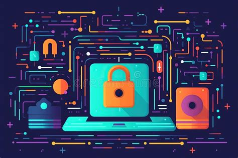 Generative Ai High Growth Data Privacy Startup Lock Icon Stock